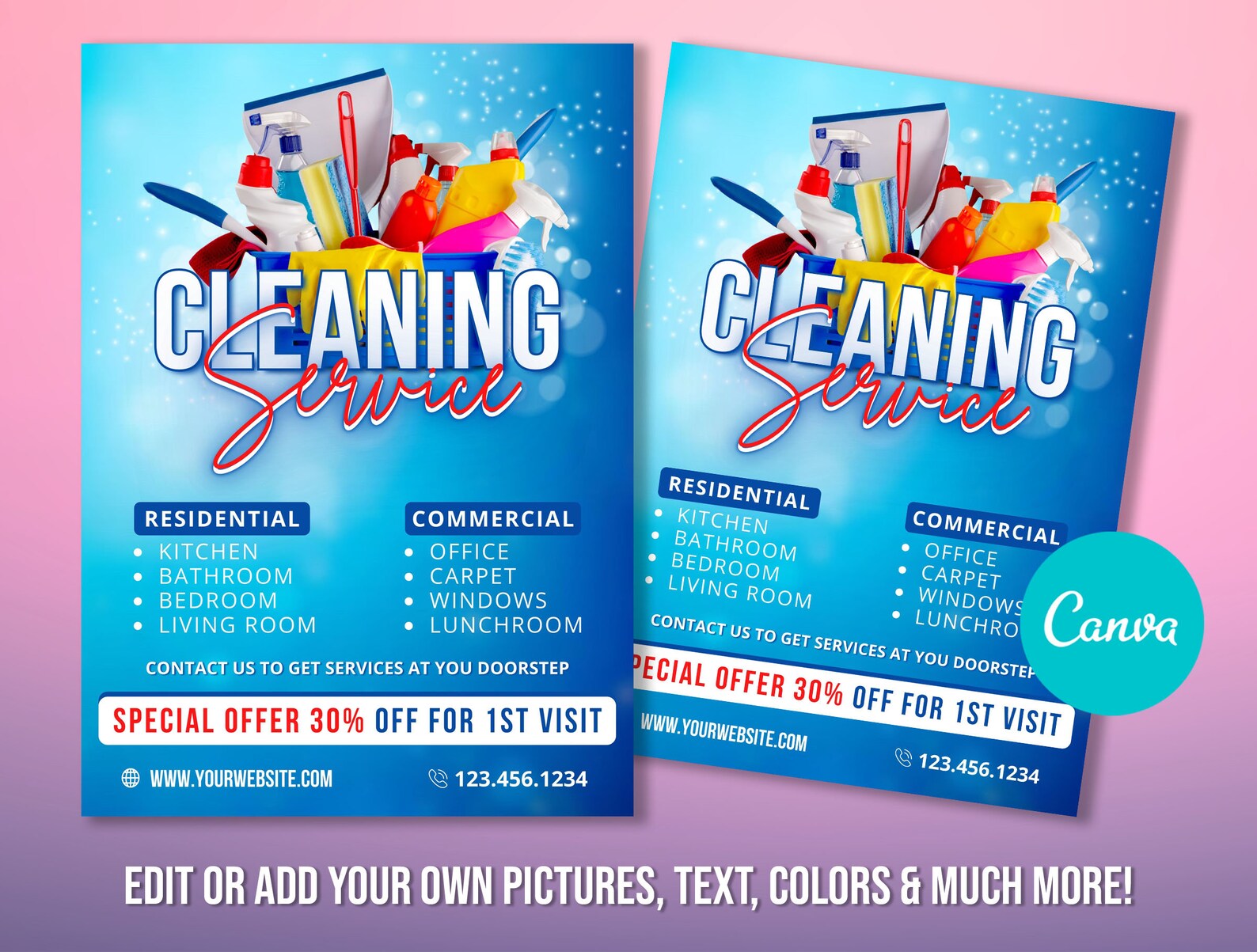 Cleaning Service Flyer, Editable Template, Cleaning Flyer, Power Wash ...