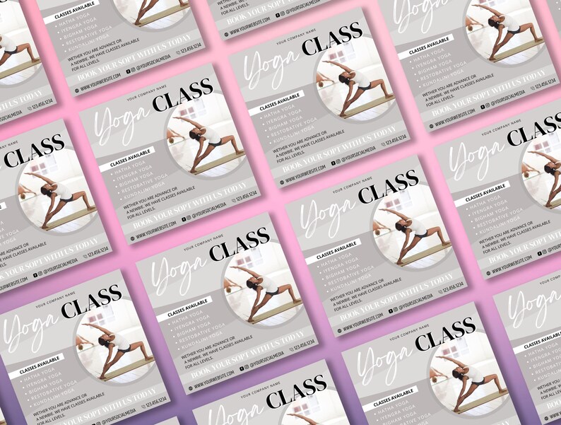 Yoga Class Instructor Flyer Template, Yoga Flyer, Editable Template ...