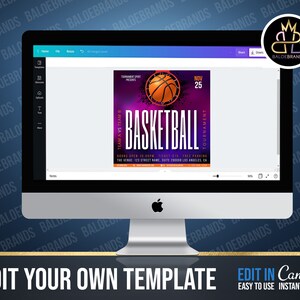Basketball Flyer, Basketball Sport Flyer, Editable Canva Sport Template ...