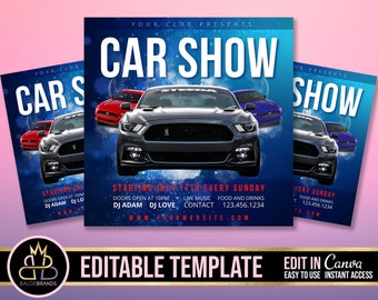 Editable Car Show Flyer, Auto Business Event Flyer, Auto Flyer Template ...