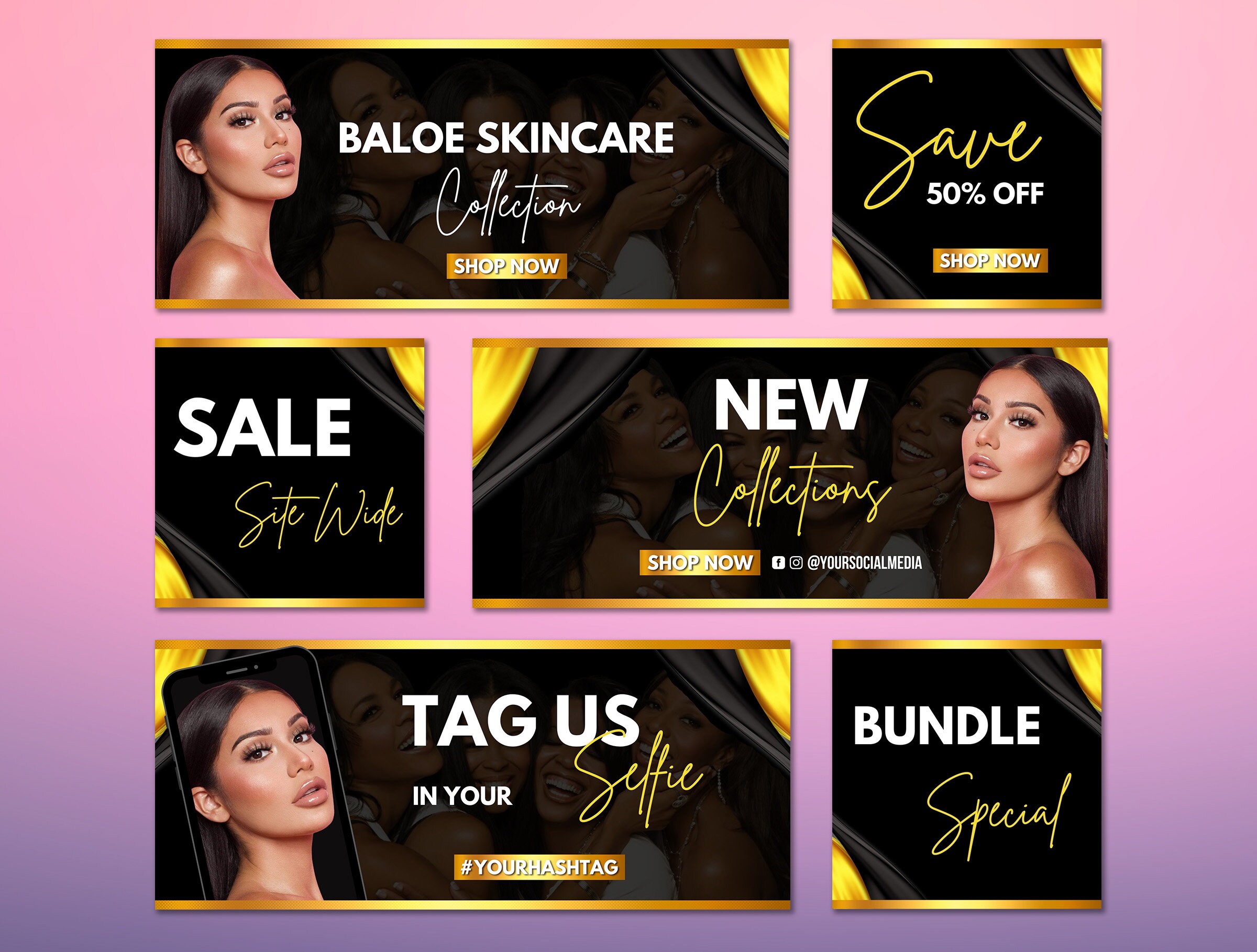 Editable Website Banner Template Web Banners Boutique - Etsy