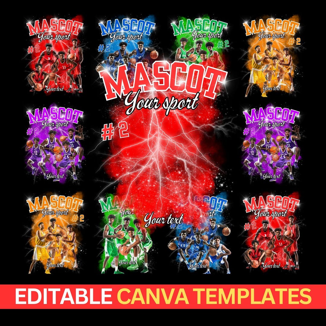 Mascot Shirt Editable Canva Template, Custom Homecomig and School ...