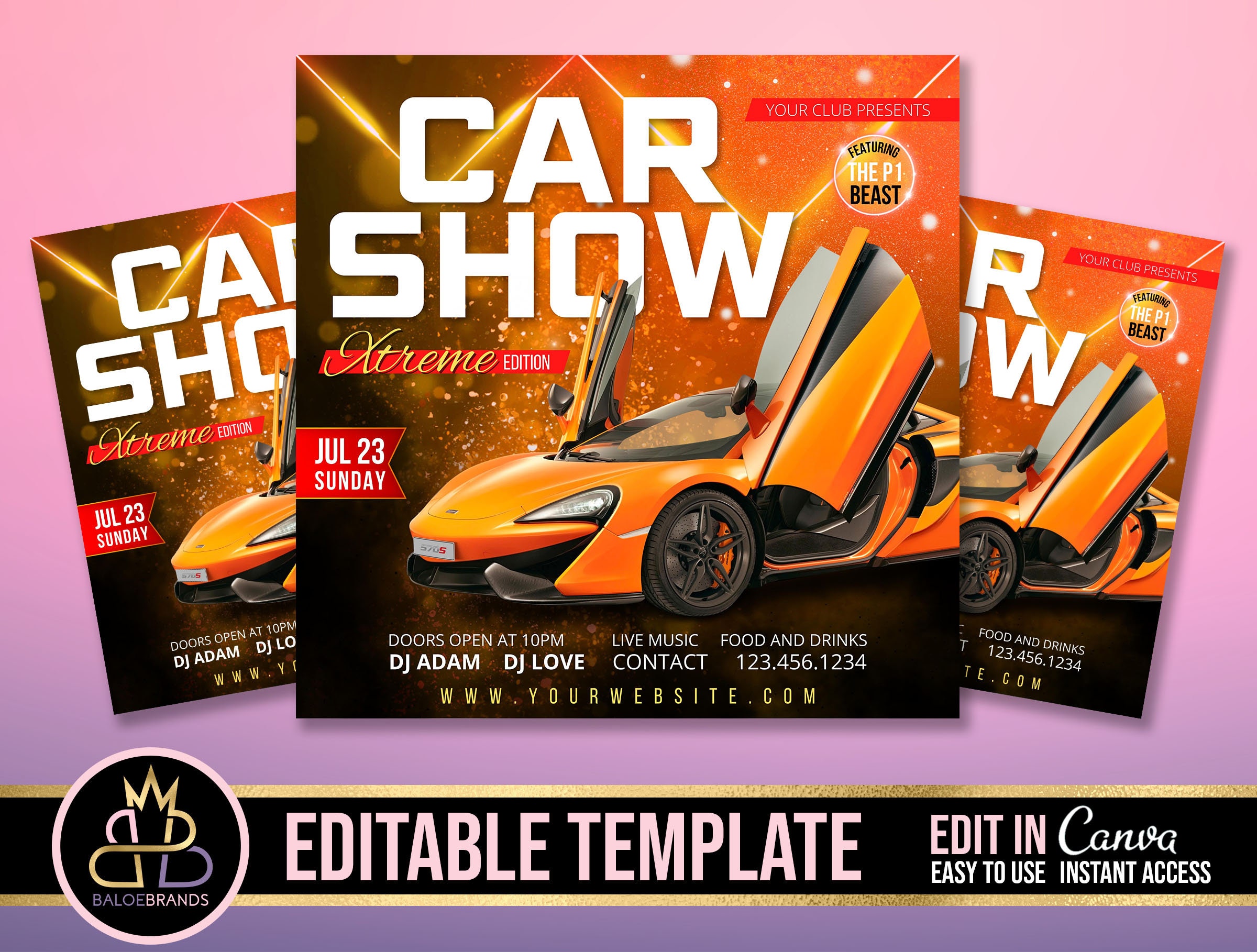 Car Show Flyer Template