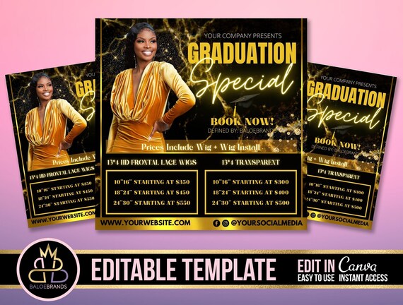 Prom Glam Editable Social Media Flyer Make-up Glam | Etsy