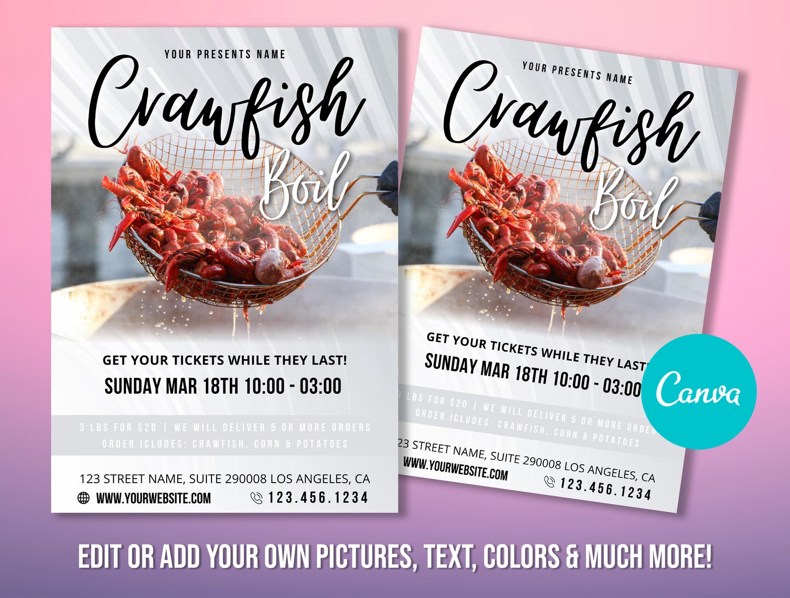 Crawfish Boil Crawfish Boil Flyer Crawfish Boil Invitation - Etsy