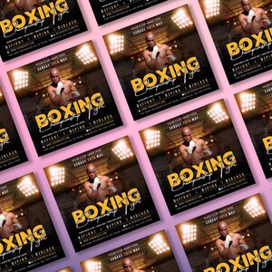 Editable Party Flyer Social Media, Boxing Night Flyer, Party Invitation ...