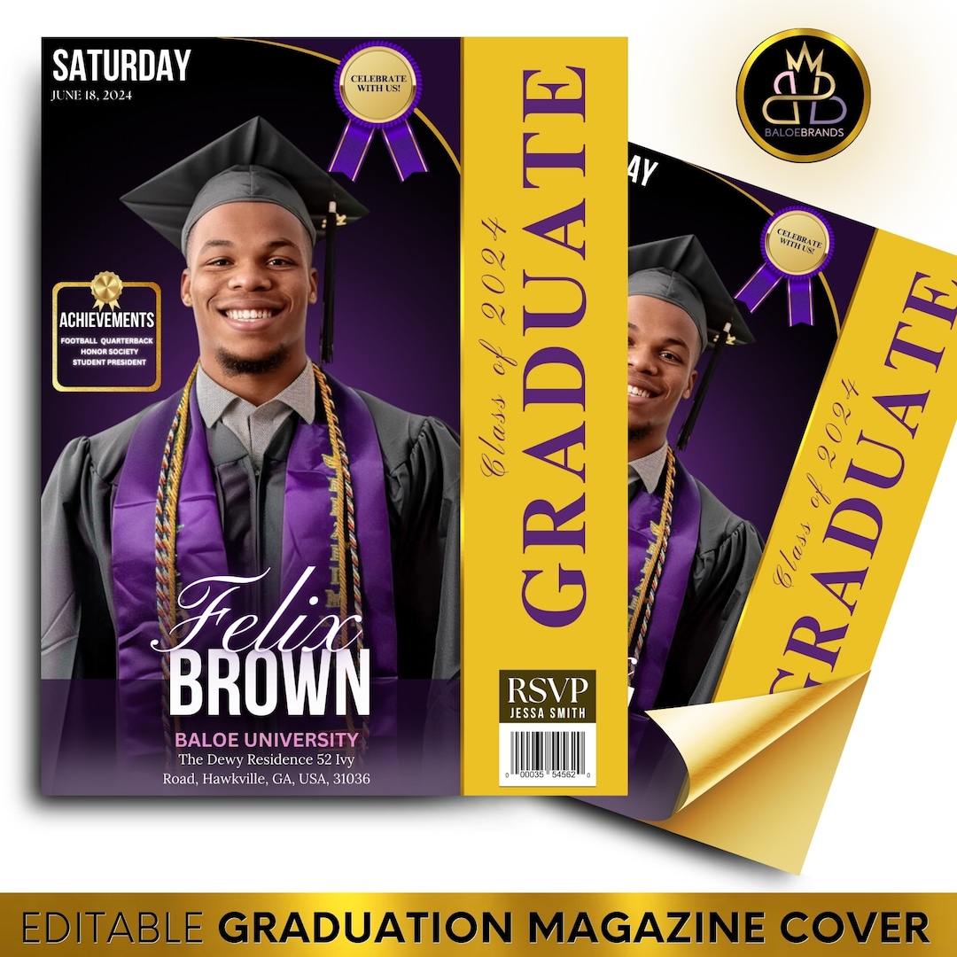 Graduation Party, Graduation Flyer, Editable Template, Graduation ...