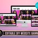 Editable Website Banner Template, Web Banners, Hair Bundles Website ...