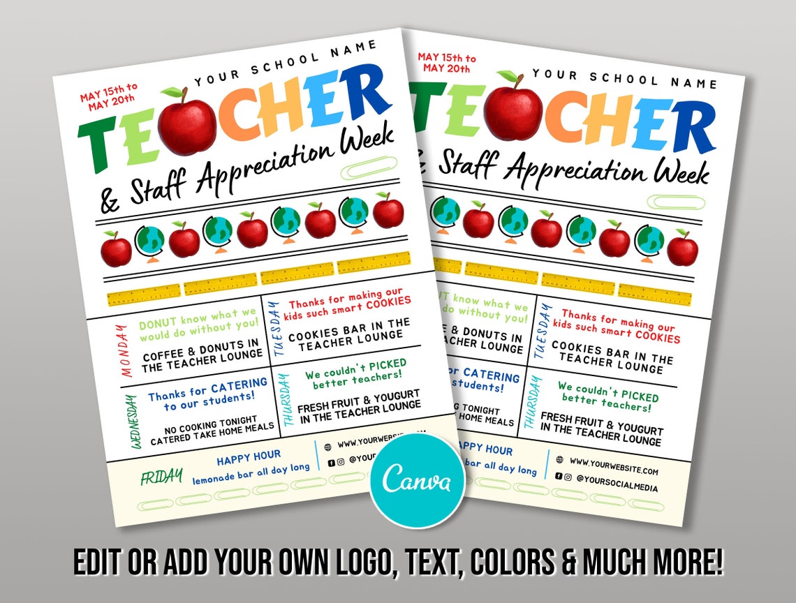 Teacher Appreciation Week Teacher Staff Appreciation - Etsy