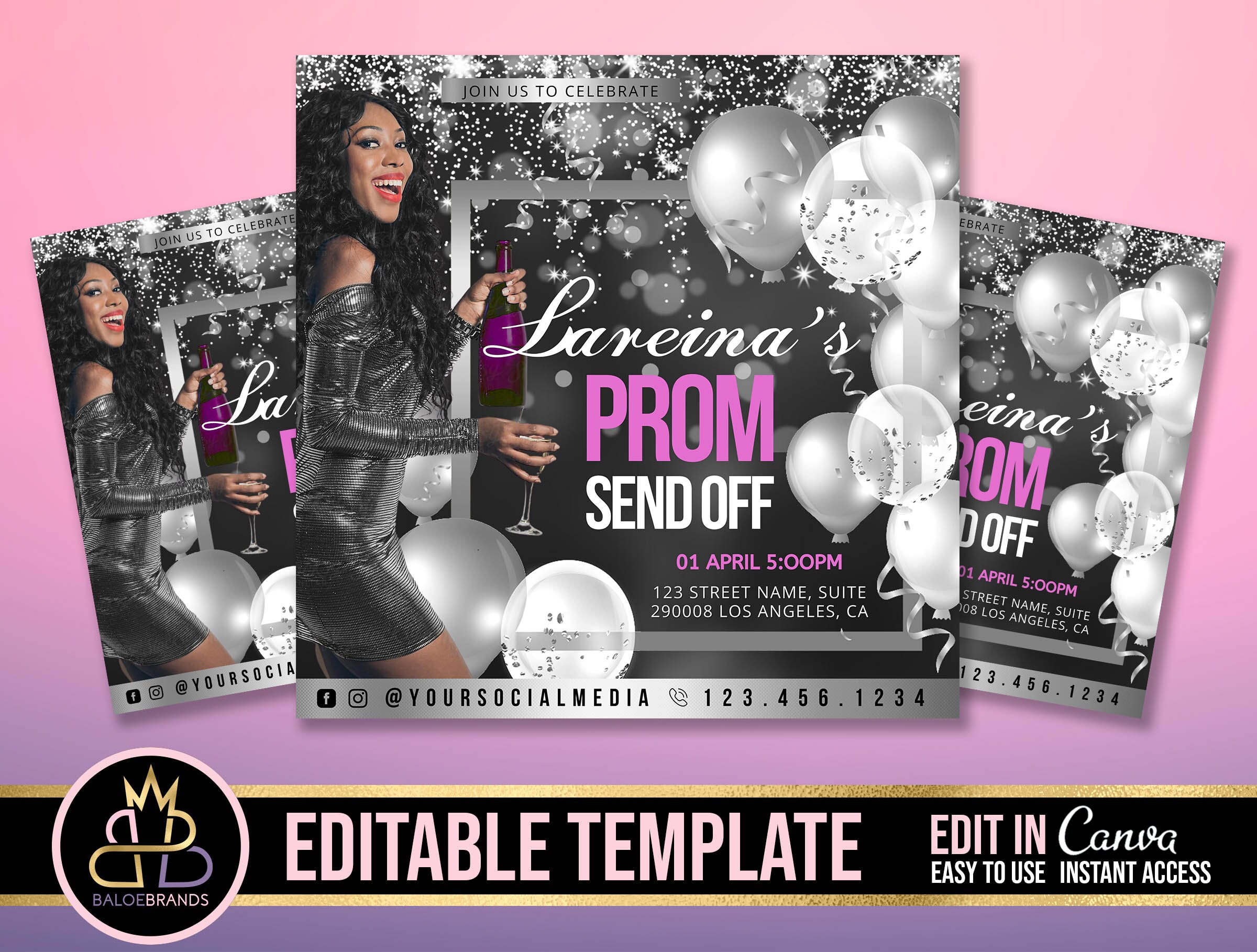 Prom Invitation Prom Flyer Invite Graduation Prom Class of - Etsy