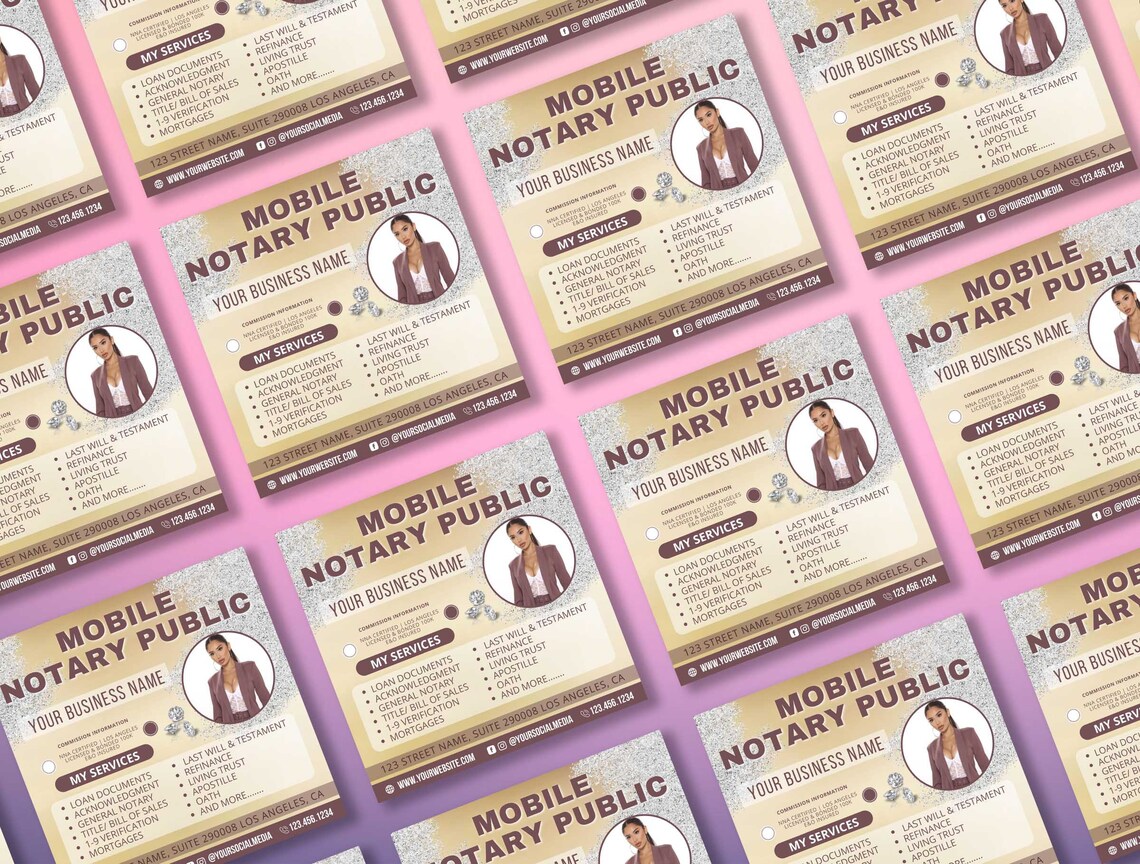 Notary Public Service Flyer Template Notary Social Media - Etsy