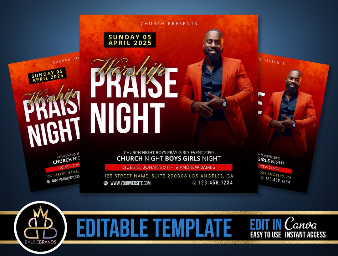 Church Conference Flyer, Editable Template, DIY Church Service Flyer ...