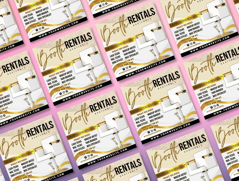 Booth Rental Flyer Canva Booth for Rent Flyer Template - Etsy
