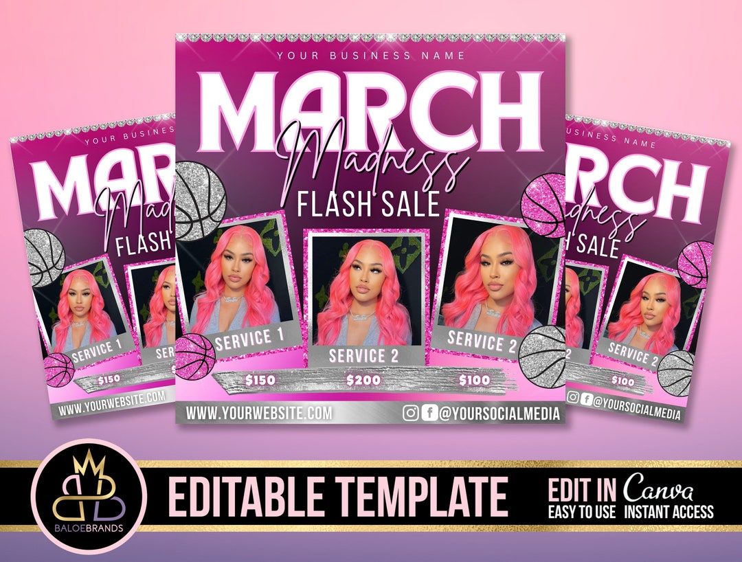 March Madness Basketball Flyer, March Sale, Spring Sale, March Madness ...