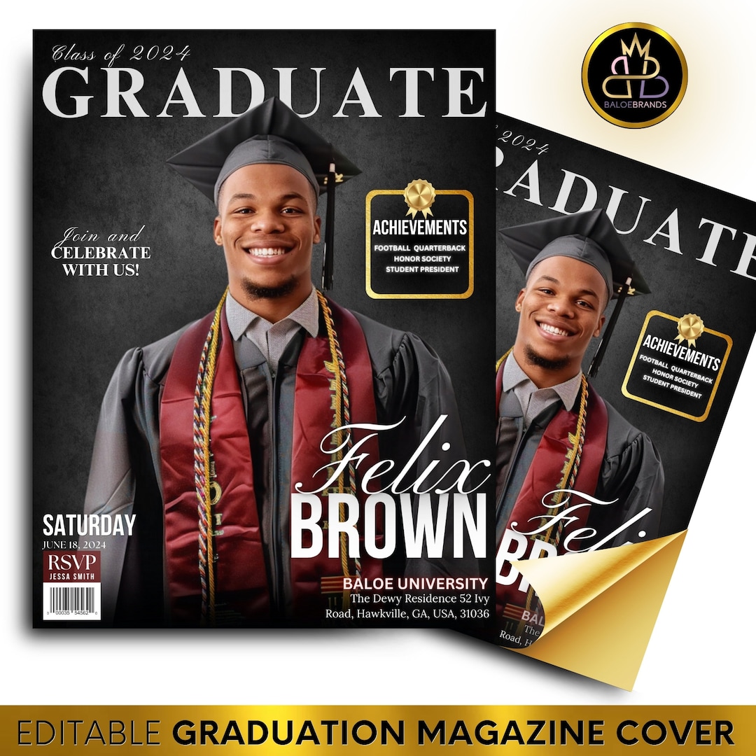 Graduation Party, Graduation Flyer, Editable Template, Graduation ...