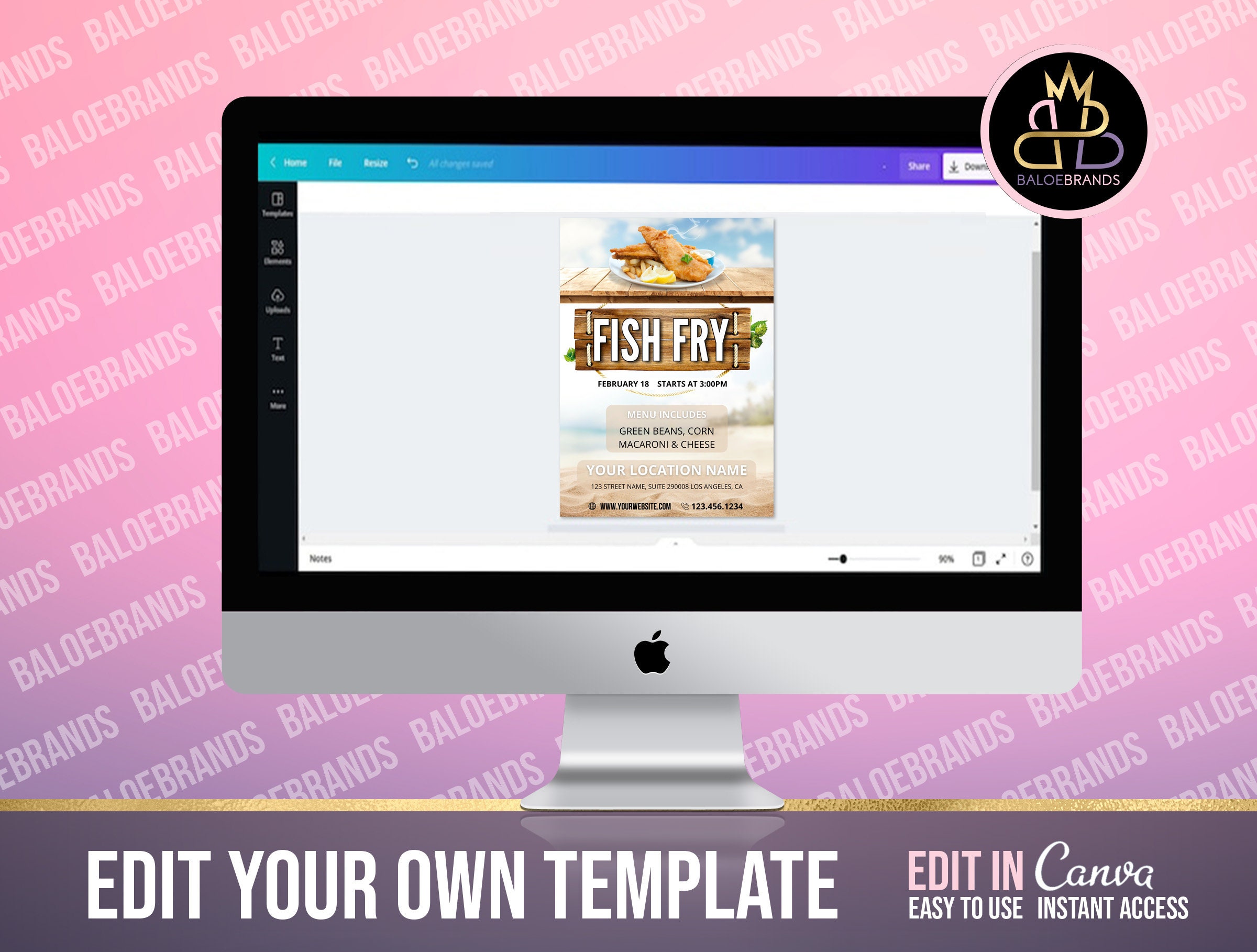 Fish Fry Flyer, Editable Template, Fish Fundraising Flyer, Fish Dinner ...
