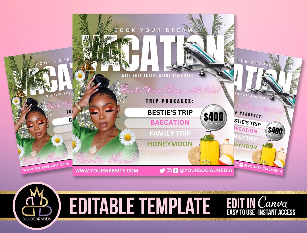 Vacation Flyer, Friends Trip, Vacation Invitation Invite Summer ...