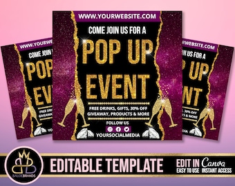 Pop up Event Flyer - Etsy
