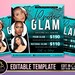 Prom Glam, Editable Social Media Flyer, Make-up Glam Prom Beauty Flyer ...