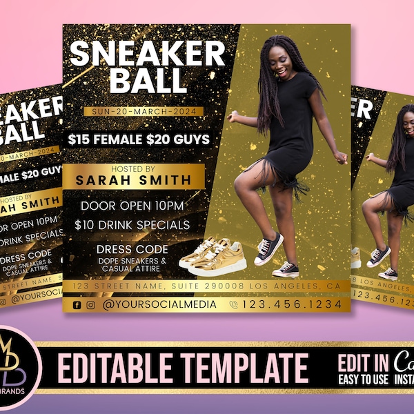 Adult Sneaker Ball Invitation - Etsy
