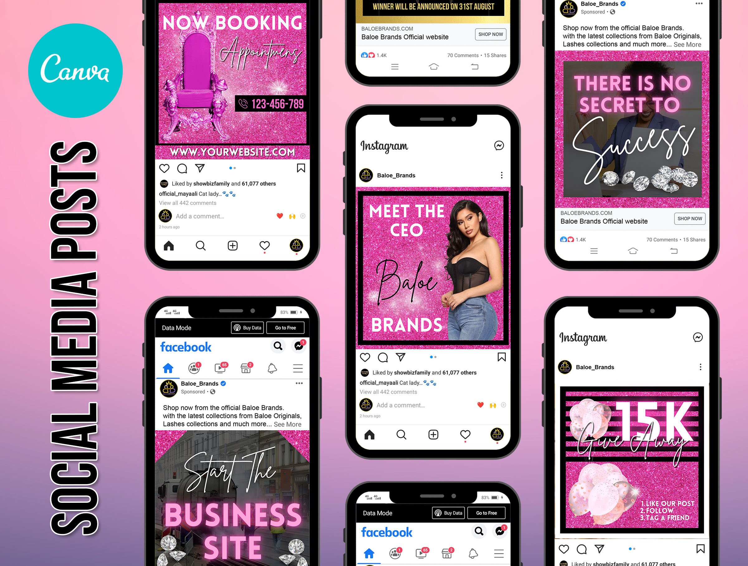 Social Media Post, Templates for Instagram, Small Business Templates ...