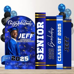 Custom Graduation Decor Bundle, Graduation Books Editable Canva ...
