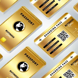 PASSPORT BUSINESS Cards, Boarding Pass Business Cards, DIY Canva ...