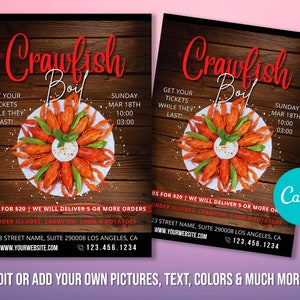 Crawfish Boil, Crawfish Boil Flyer, Crawfish Boil Invitation, Editable ...
