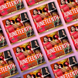 JUNETEENTH Sale Flyer, Editable Template, E-FLYER Template, Canva ...