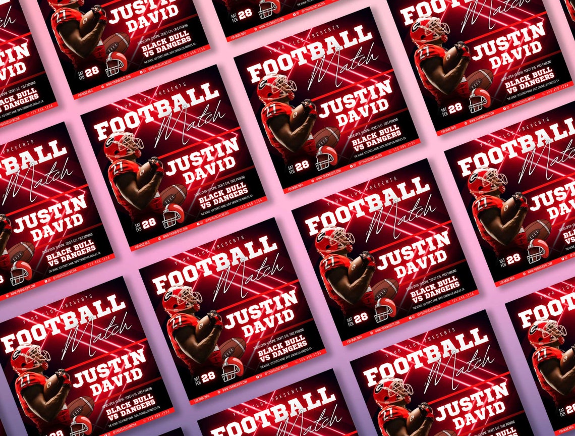 Football Flyer Basketball Sport Flyer Editable Canva Sport - Etsy