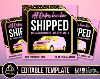 Order Has Shipped Template - Etsy