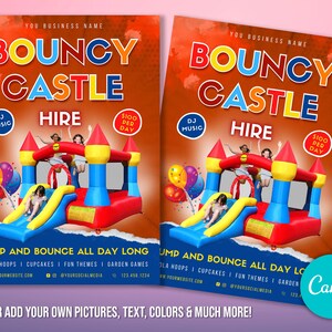 Bouncy House Flyer, Editable Social Media Flyer, Bouncy Castle Rental ...