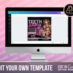 Editable Social Media Flyer Canva, DIY Teeth Whitening Appointment ...