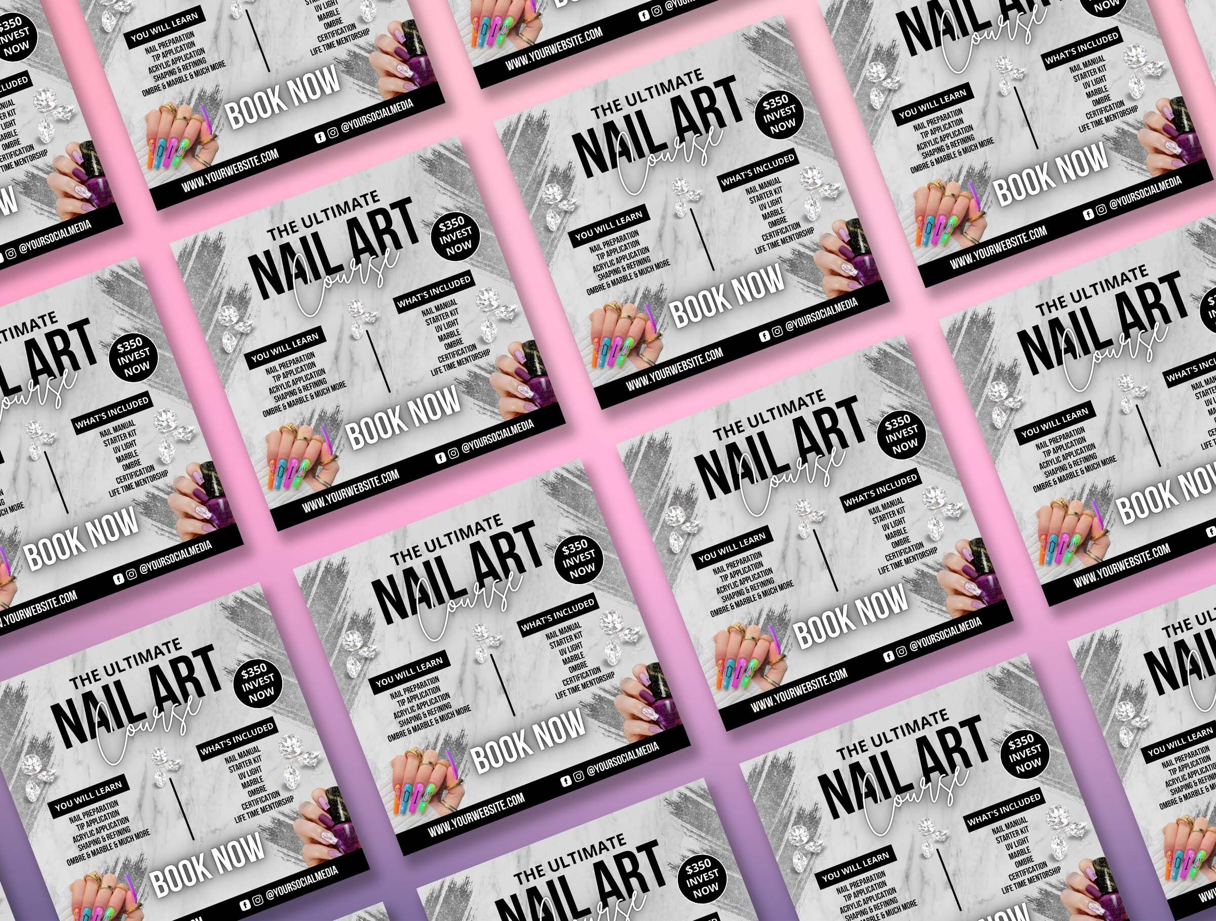 Editable Social Media Flyer Nail Flyer Training Course Nails - Etsy