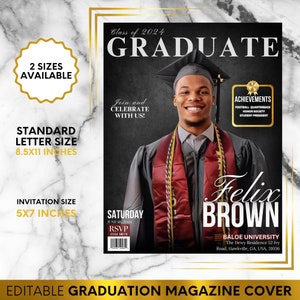 Graduation Party, Graduation Flyer, Editable Template, Graduation ...