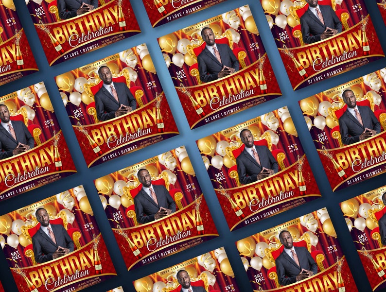 Editable Social Media Flyer, DIY Canva Template, Birthday Party Event ...