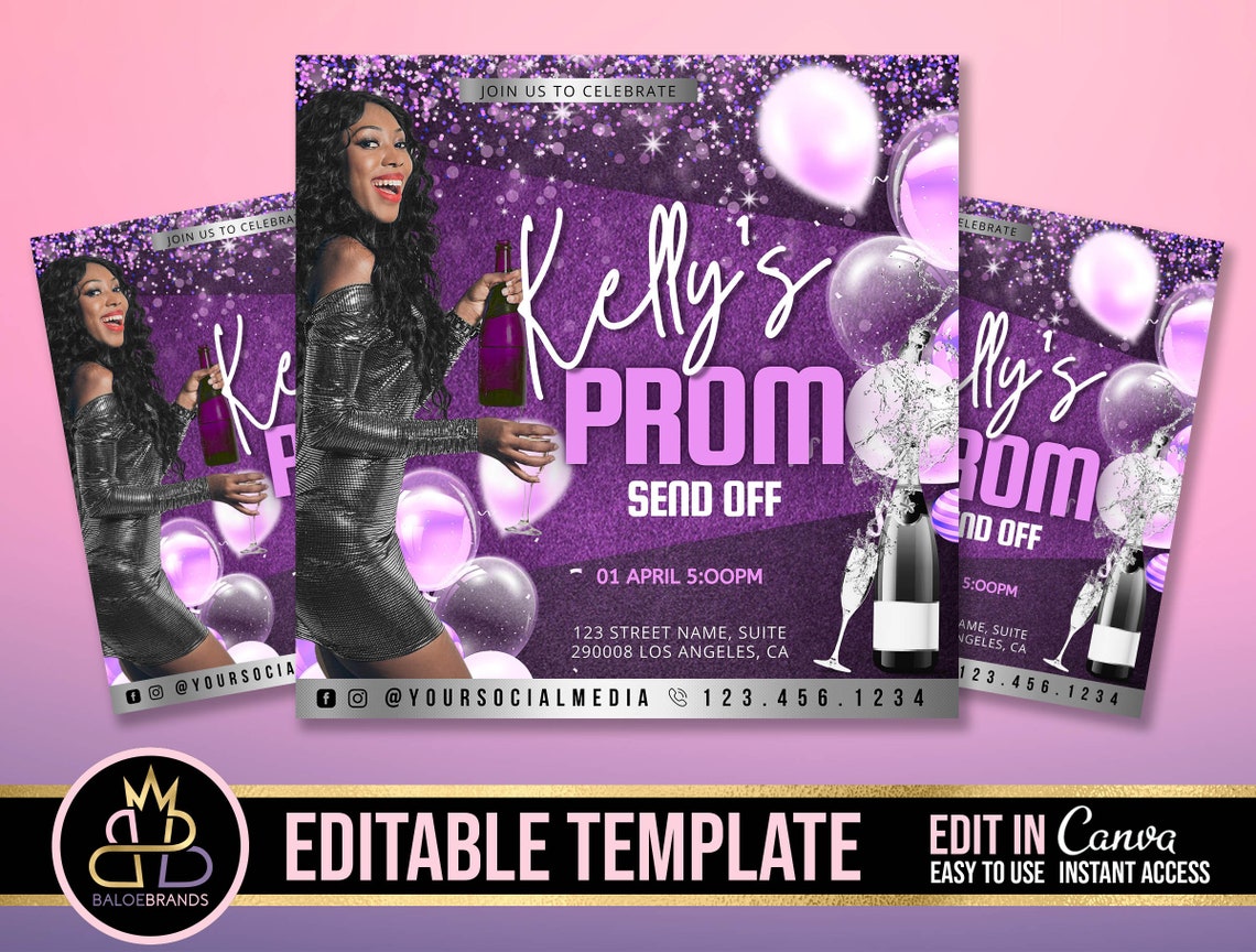 Prom Invitation Prom Flyer Invite Graduation Prom Class of - Etsy