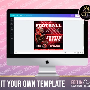 Football Flyer, Basketball Sport Flyer, Editable Canva Sport Template ...
