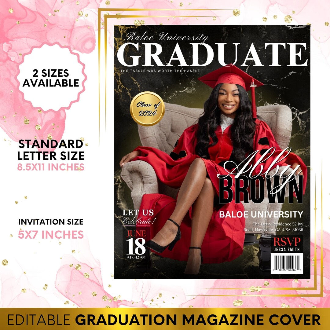 Graduation Party, Graduation Flyer, Editable Template, Graduation ...