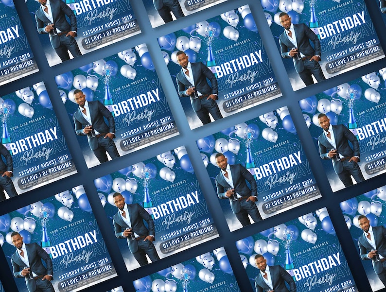 Editable Social Media Flyer DIY Canva Template Birthday - Etsy