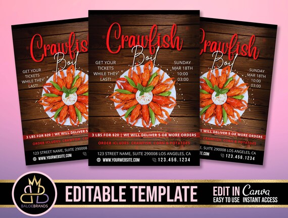Crawfish Boil Crawfish Boil Flyer Crawfish Boil Invitation | Etsy