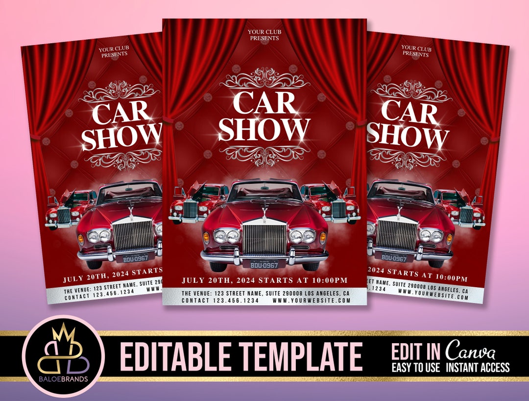 Auto Business Event, Editable Social Media Flyer, Car Show Event ...