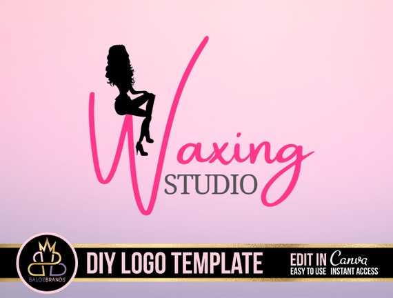 Waxing Body LOGO TEMPLATE Canva Template Editable Logo - Etsy