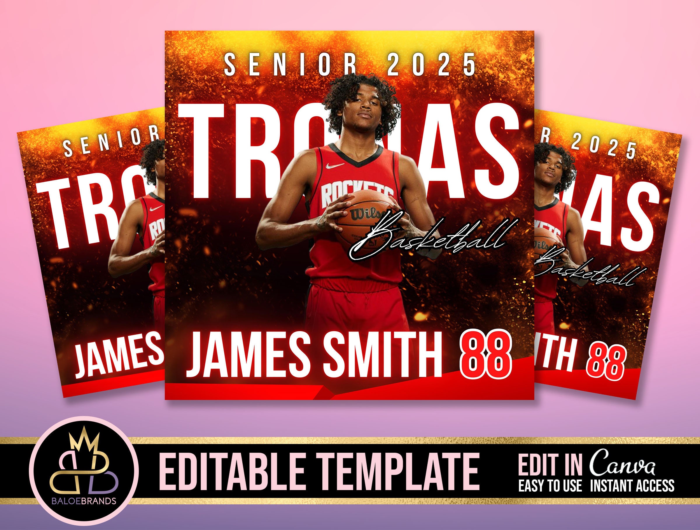 Basketball Flyer Basketball Sport Flyer Editable Canva Sport - Etsy