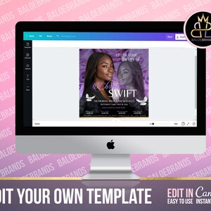 Memorial Funeral Announcement Flyer, in Loving Memory, Repass Funeral ...