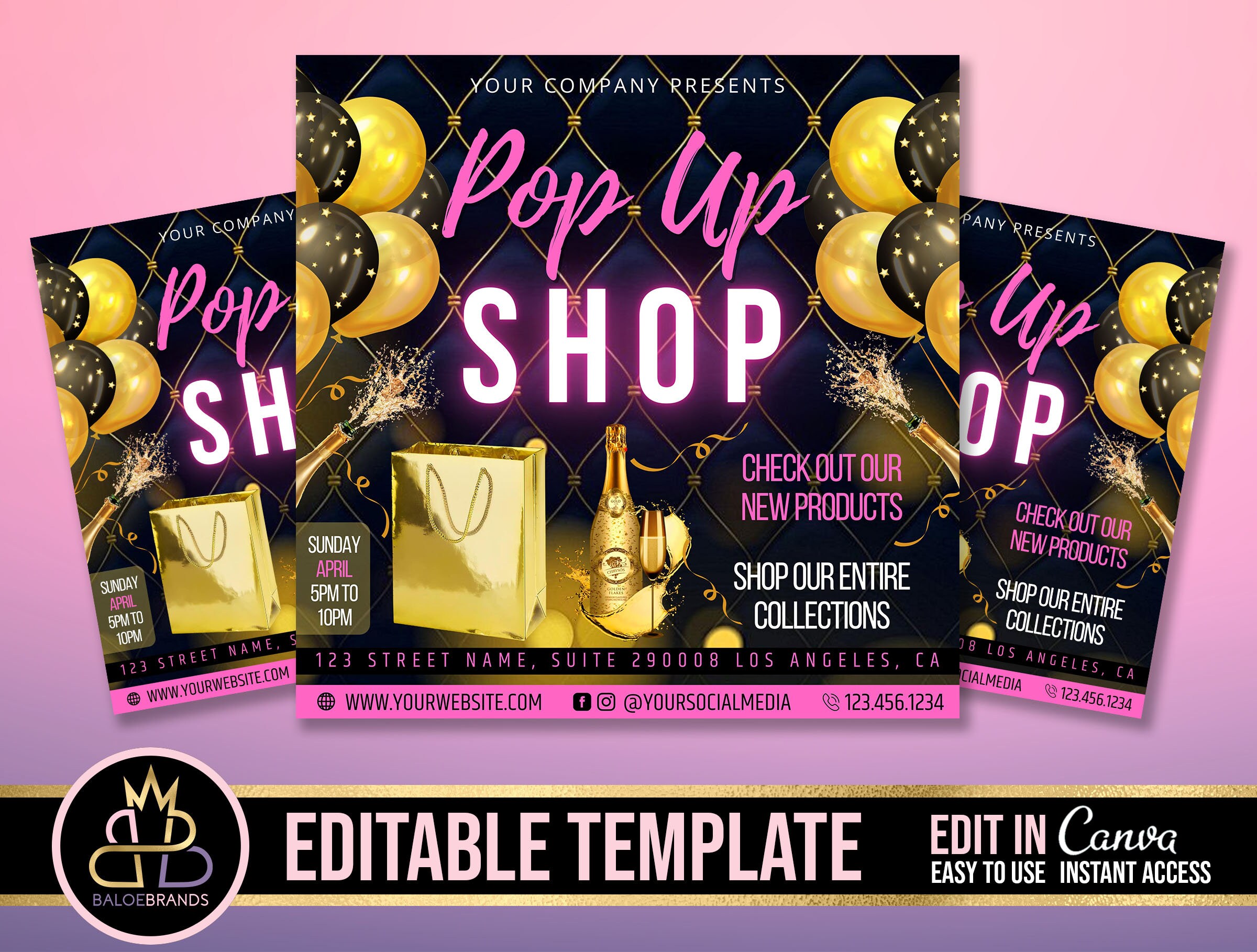 Editable Social Media Flyer, DIY Canva Template Editable Canva Template ...