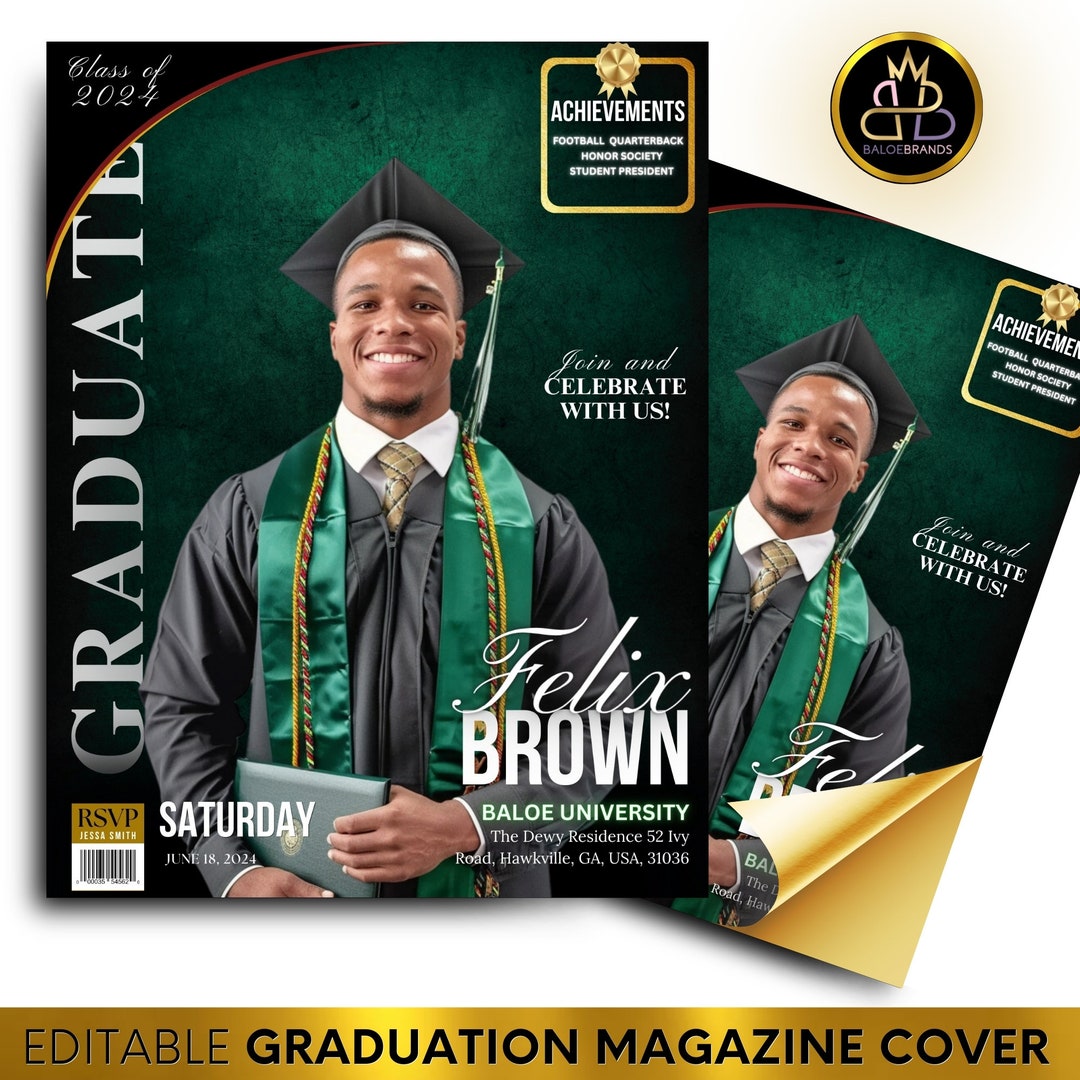 Graduation Party, Graduation Flyer, Editable Template, Graduation ...