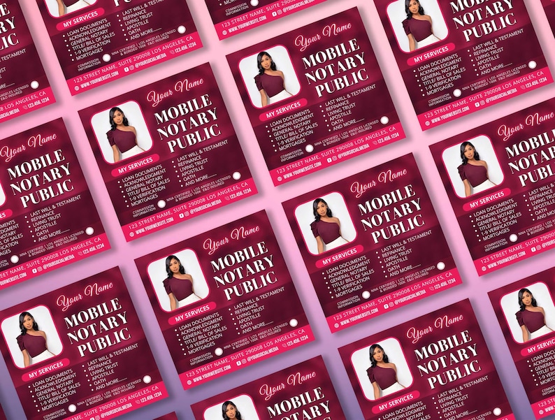 Notary Public Service Flyer Template Notary Social Media - Etsy