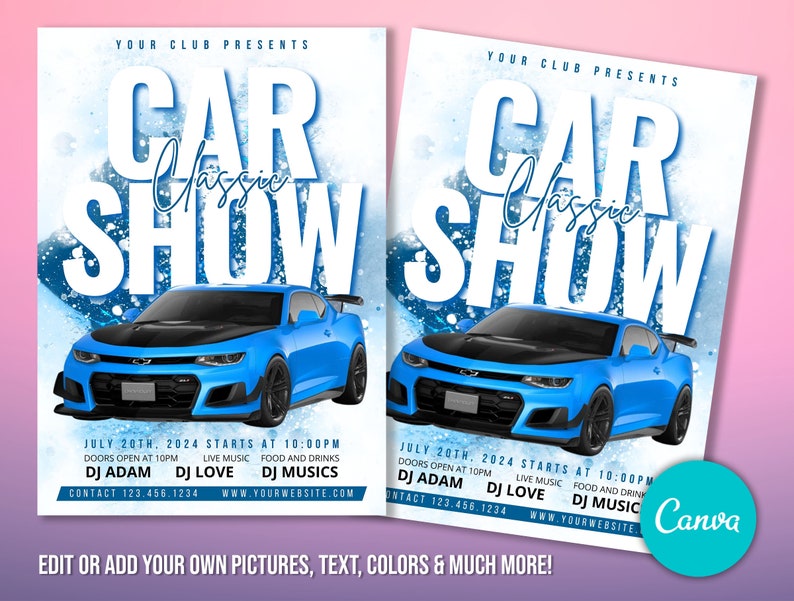 Auto Business Event, Editable Social Media Flyer, Car Show Event ...