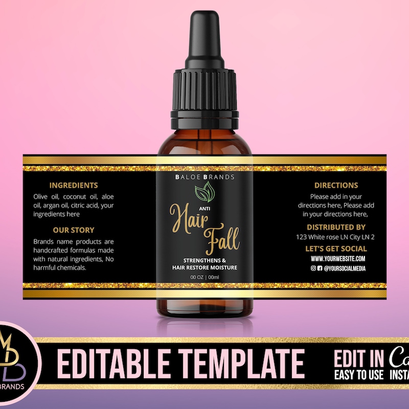 Natural Hair Label Design - Etsy